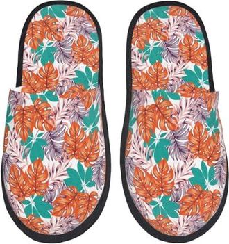 Generic Chaussons Femme Homme Imprimé De Style Hawaïen Chaussons Femme Doublées En Peluche Adultes Chaude Pantoufles, Pour Mariage, Fête, Intérieur Extérieur,