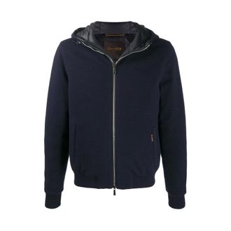 Moorer Homme, Sweatshirts et sweats &agrave; capuche, Bleu, Taille: 6XL Zip-throughs
