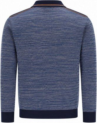 Hajo Sweatshirt Troyersweatshirt in Melange-Rippe allover - stay fresh-Qualit&auml;t
