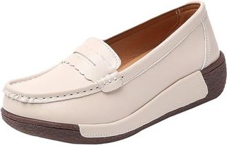 Generic Chaussures souples respirantes tiss&eacute;es pour femme - Chaussures de marche semi-d&eacute;contract&eacute;es pour homme, beige, 38.5 EU