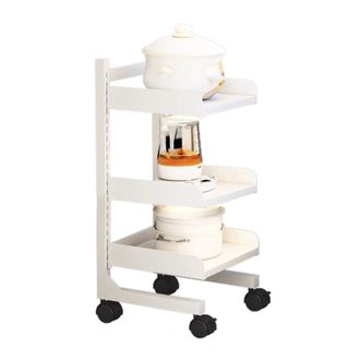 Generic Schmaler Gap-Wagen, Schlanker Roll-Aufbewahrungswagen, Badezimmer-Organizer-Schrank, Verstellbare Regalh&ouml;he, for Schmale Badezimmer-Ecken(Color 1,33x2