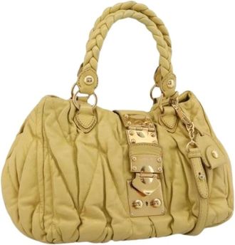 Miu Miu Sac &agrave; main Pre-owned - Femme - Pre-owned - Jaune - Taille: ONE Size