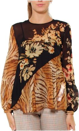 Twinset Femme, Blouses et Chemises, Multicolore, Taille: 38 FR Blusa girocollo