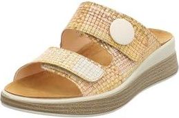 Think Damen Meggie chromfrei gegerbte nachhaltige Pantolette, Sand/Kombi 9080