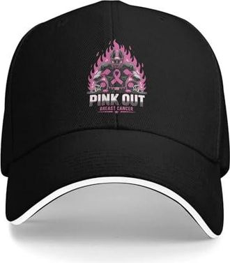 Generic Chaleur dHiver, Pink Out Tackle Breast Cancer Awareness Football américain Sandwich Cap Casquette Adulte Casquette Papa Chapeau Casquettes de Baseball