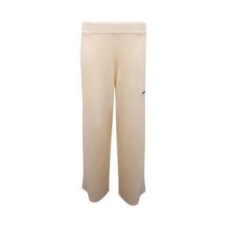 Hinnominate Gestrickte Wollhose wei&szlig; Butter - - Trousers - Damen - Wei&szlig; - S