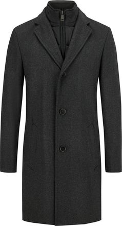 Tom Rusborg Softer Mantel aus Woll-Mix mit heraustrennbarer Steppblende in