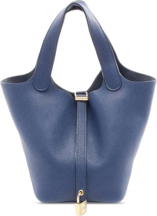 Herm&egrave;s 2019 Clemence Picotin Lock 18 handbag - Blau