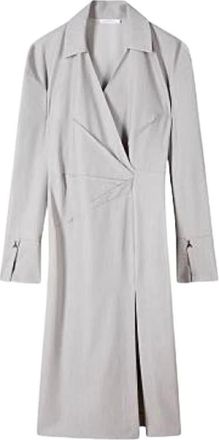 Patrizia Pepe Femme, Robes, Gris, Taille: 38 FR Essential Velvet Mini Dress