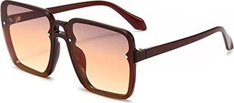 Generic Lunettes de soleil tendance pour hommes et femmes pour tir de rue à grande monture (couleur : F, taille : moyen) 2026, C, Taille unique