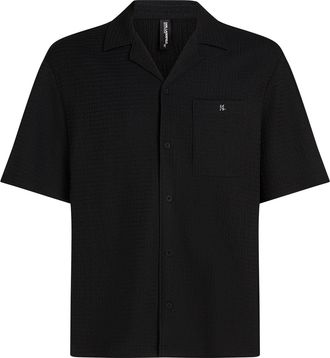 Karl Lagerfeld Poloshirt Strukturiertes Strand-Shirt