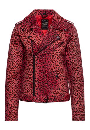 Queen Kerosin Damen Biker Jacke Motor Queen Service rot