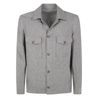 Barba Park Leinenhemd - - Jackets - Herren - Grau - L