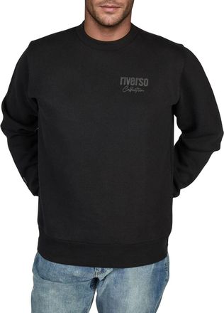 Riverso Pullover Herren mit Druck RIVJamie Regular Fit Sweatshirt Rundhals Langarm, Gr&ouml;&szlig;e:XXL, Farbe:Black-Black