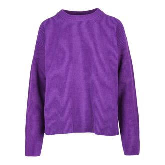 Ballantyne Gerippter Pullover aus Wollmischung - - Knitwear - Damen - Lila - L