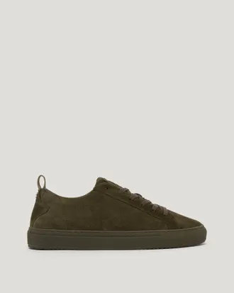 Belstaff Baskets Fleming Pour Homme Suede Vert Olive Eu 40