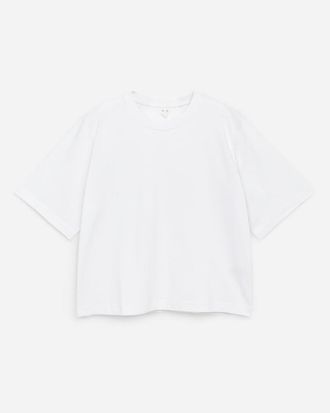 Arket ALBA Kastiges T-Shirt -Wei&szlig;