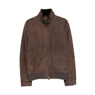 Corneliani Lammleder-Bomberjacke - - Jackets - Herren - Braun - XL