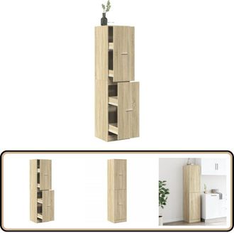 vidaXL Apothekerschrank Sonoma-Eiche 40x41x174,5 cm Holzwerkstoff - Vidaxl