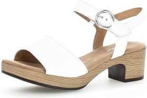Gabor Sandales à plateforme pour femme, Blanc 50, 39 EU
