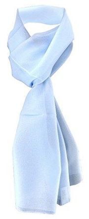 TigerTie dames Chiffon foulard bleu claire unicolor taille 160 cm x 36 cm - écharpe
