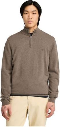 Timberland Cohas Brook Merino Pull zippé 1/4 pour homme TB0A2BF6, Marron (Choco Chip Heather), Medium