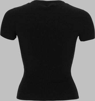 Alexander Wang Logo-Embroidered T-Shirt - Black
