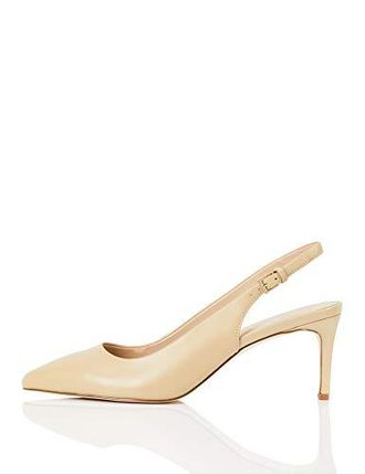 Find. Femme Fern-s-sh-1-70 Talons à Bride arrière, Beige Nude, 39 EU