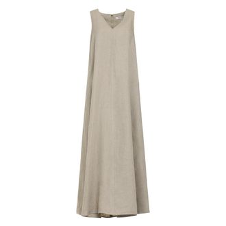 Max Mara Simeone Leinenkleid - - Dresses - Damen - Beige - XS