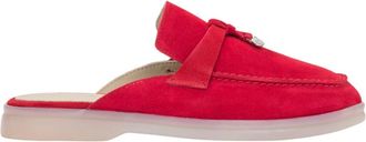Estro & Luminara Femme, Chaussures, Rouge, Taille: 38 EU Mules en velours