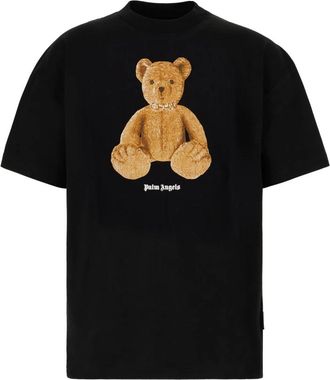 Palm Angels Homme, Tops, Noir, Taille: M Bear Graphic T-Shirt