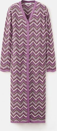 Mango Cardigan long maille pourpre - Femme - XS - MANGO