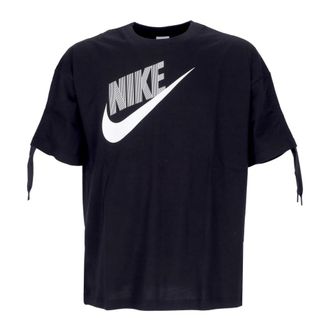 Nike Femme, Tops, Noir, Taille: 42 FR Haut de Danse Noir Manches Courtes T-Shirt