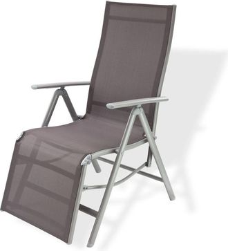 Dema Dema - Chaise longue Corona en aluminium - Gris/Beige