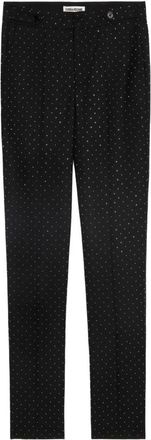 Zadig&Voltaire Femme, Pantalons, Noir, Taille: 38 FR Tailleur Strass en noir