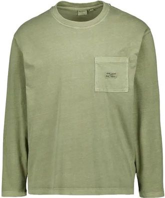 Pepe Jeans London Herren Longsleeve grün Baumwolle