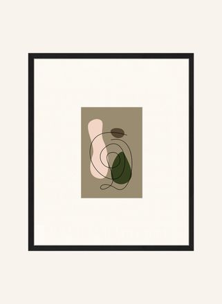Any Image Any Image Wandbild Endlose Formen Mit Rahmen schwarz