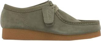 Clarks Wallabee Evo Chaussures mocassins en daim pour homme avec semelle en cr&ecirc;pe Vert sauge Confort classique &agrave; lacets, sauge, 45 EU