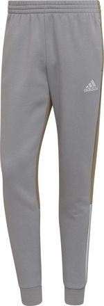 adidas Adidas Mens Pants (1/1) Essentials Colorblock Fleece Joggers, MGH Solid Grey/Orbit Green, HK2885, 2XL