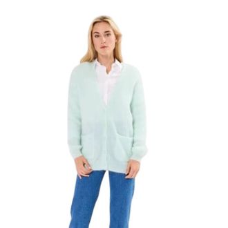 des petit hauts Oversized Strickjacke mit Taschen - - Knitwear - Damen - Blau - S