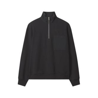 Maison Kitsun&eacute; Half-zip Nylon Pocket Sweatshirt - - Sweatshirts & Hoodies - Herren - Schwarzk - S