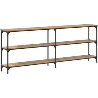 vidaXL Vidaxl - Konsolentisch mit Regal Eiche handwerklich 200 x 29 x 75 cm