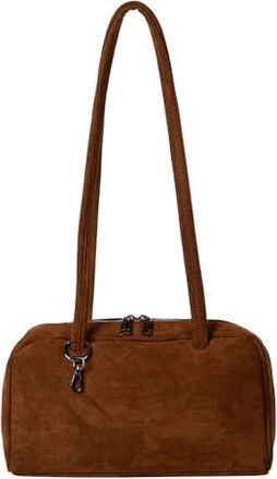 Generic Sac &agrave; &eacute;paule Vintage pour Femmes, Sac R&eacute;tro en Polyester, Sac&agrave; Main &agrave; Bandouli&egrave;re Longue, SacDoux pour Laisselle, SacMarron pour Lautomne et Lhiver