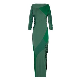 Cortana Collage- langes Patchwork gr&uuml;nes Kleid - - Dresses - Damen - Gr&uuml;n - S