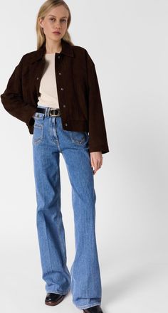 Gerard Darel Jean flare &agrave; rayures - ANNA - Jeans