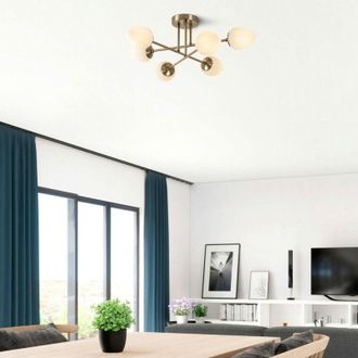 Pier Import Pier Import - Suspension salon moderne - 6 c&ocirc;nes, effet laiton sierre