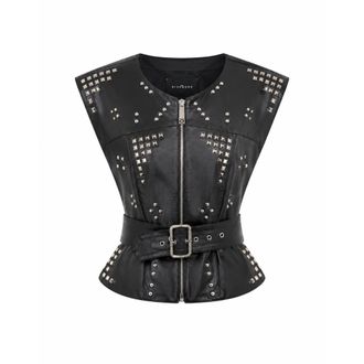 John Richmond Femme, Tops, Noir, Taille: 40 FR Hauts sans manches