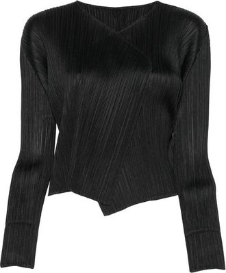 Issey Miyake Pleats Please V-neck Cardigan
