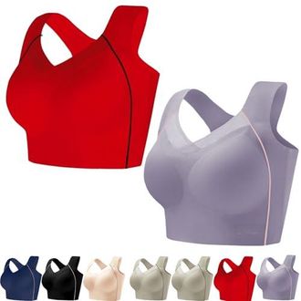 Generic Soutien-gorge correcteur de levage et de mise en forme, soutien-gorge push-up pour femme, soutien-gorge de fitness sans armatures pour femme &acirc;g&eacute;e, 2 p