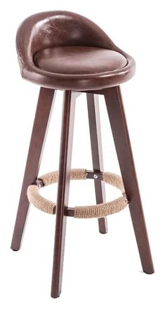 Generic Hoher Barhocker aus Massivholz, moderner minimalistischer Barhocker, skandinavischer Barhocker mit bequemer R&uuml;ckenlehne / 37 x 37 x 73 cm